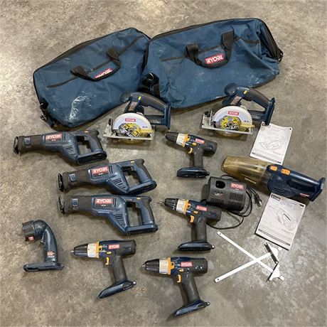 UW SWAP Online Auction - Lot of 11 Ryobi Power Tools (7C)